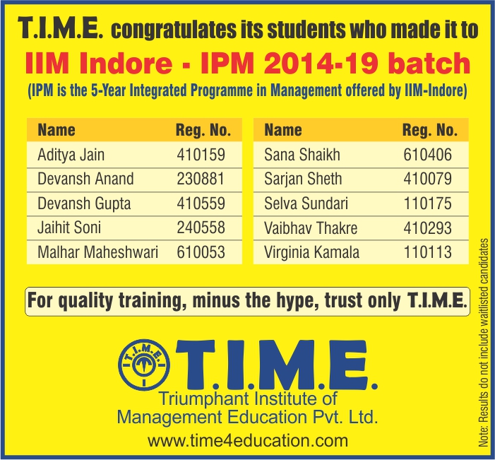 IPM | T.I.M.E IPM Results | 2014